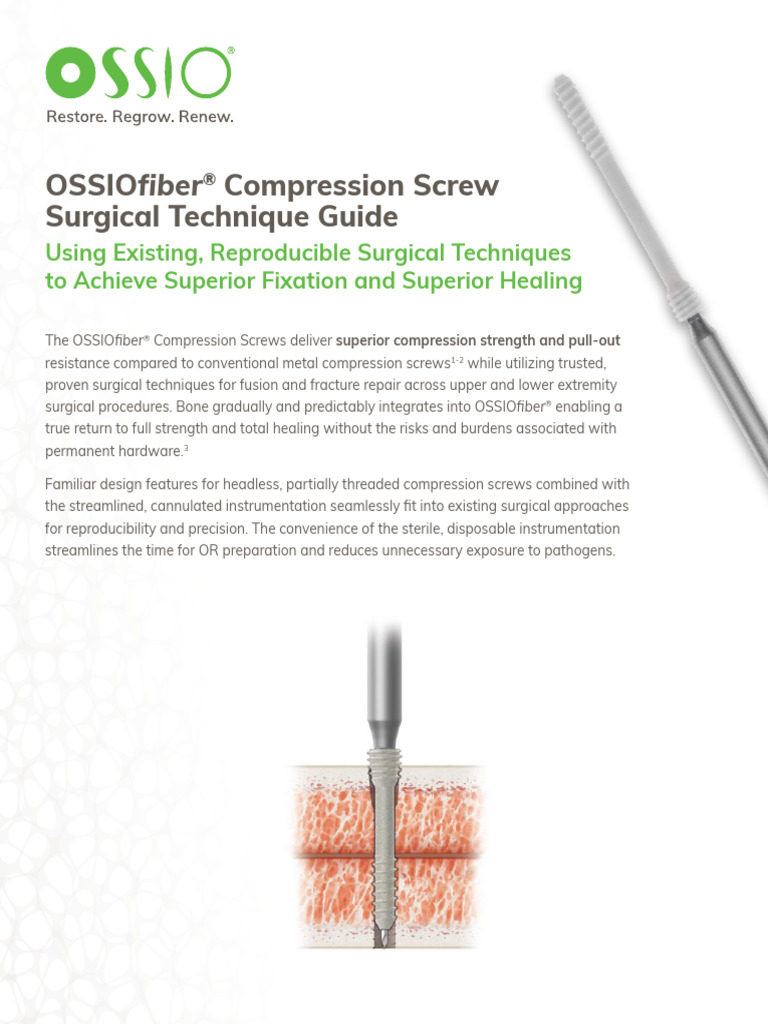OSSIOfiber® Compression Screw Guide | PDF | Dental Implant | Screw