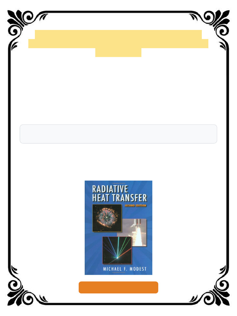 Radiative Heat Transfer 2nd Edition Michael F. Modest ebook pdf reader ...