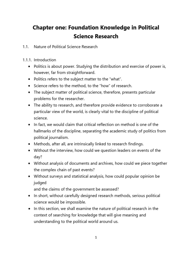 CHAPTER ONE | PDF | Methodology | Theory