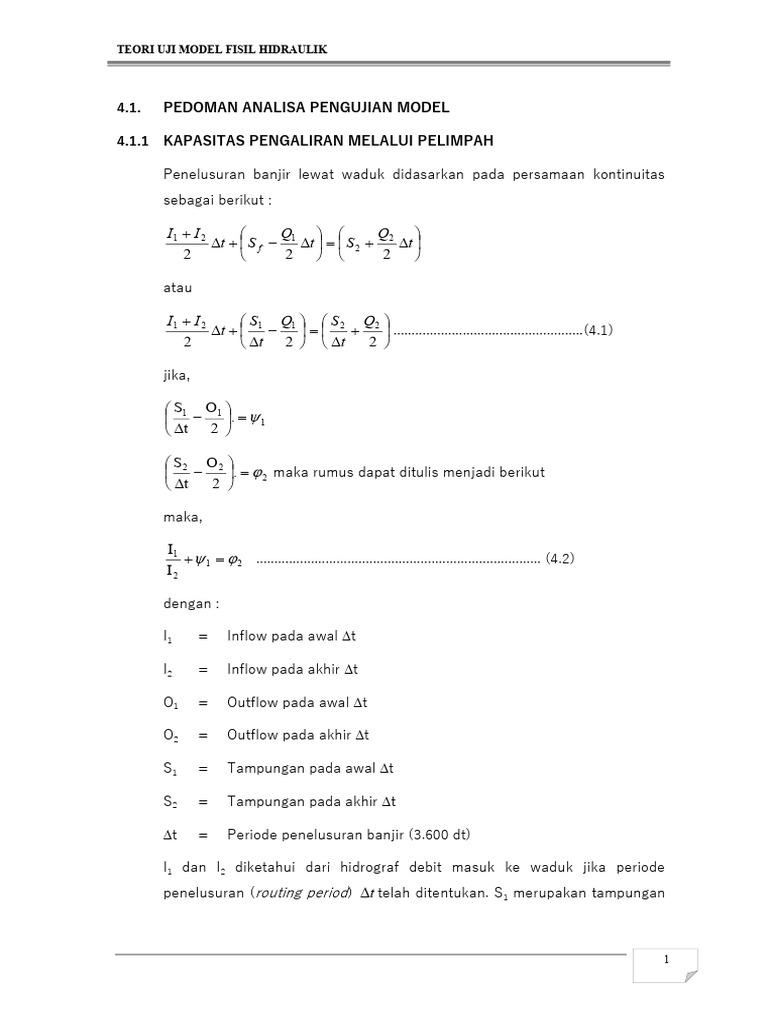 Analisis Pengujian Model Fisika Hidraulik | PDF