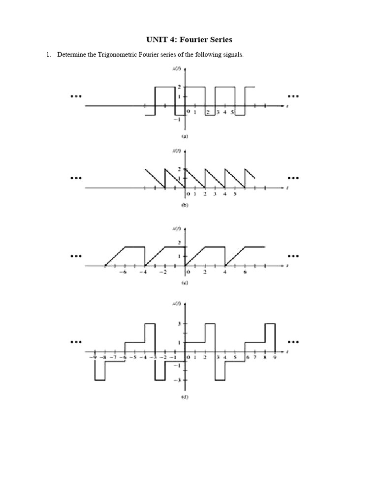 Fourier Series and Transforms Analysis | PDF | Discrete Fourier ...