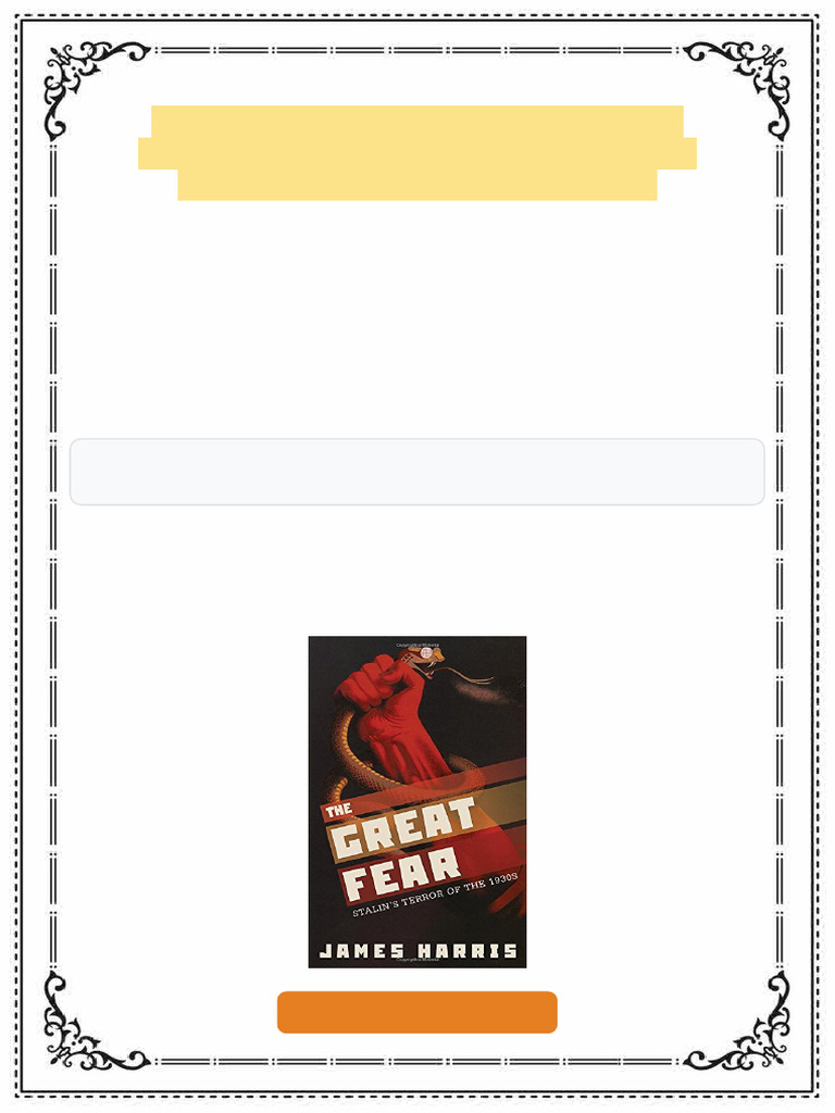 The Great Fear - Stalin's Terror of The 1930s (2016) 1st Edition James ...