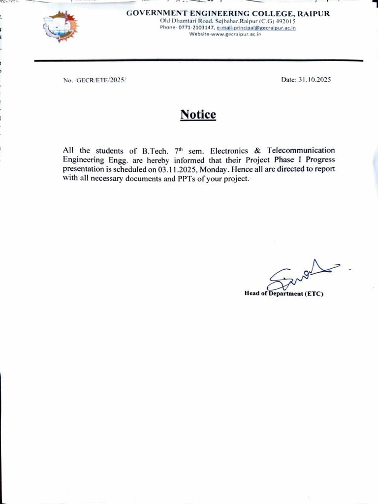 Project P-I Progress Presentation | PDF