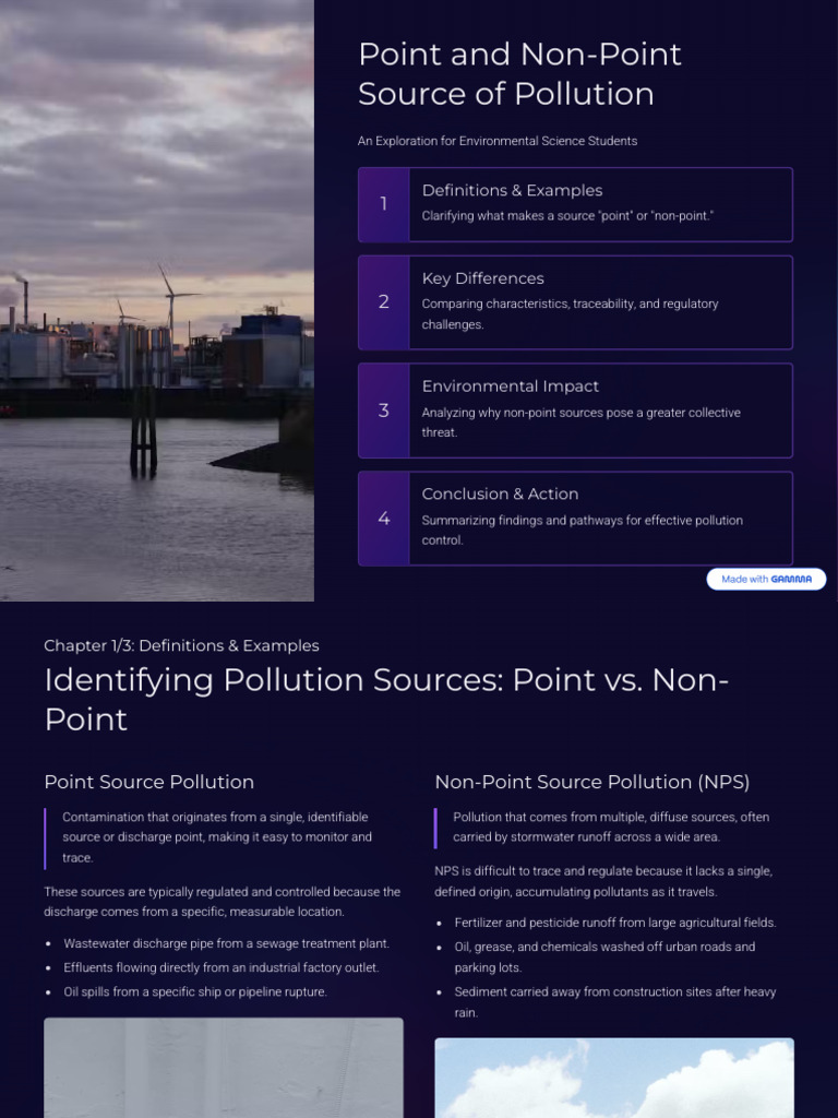 Point and Non Point Source of Pollution | PDF | Water Pollution ...