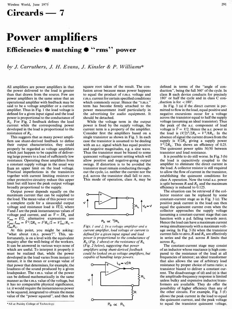 Circards-7 Power Amplifiers | PDF | Amplifier | Root Mean Square