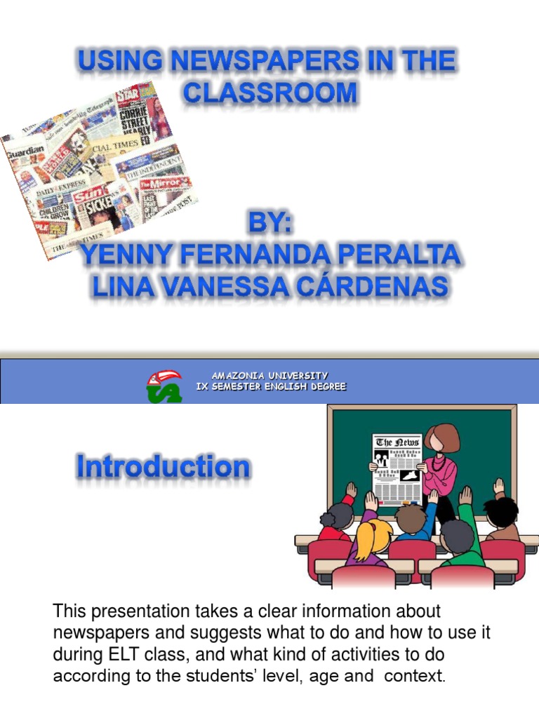 Using Newspapers in ESL/EFL Classroom | PDF | English As A Second Or ...