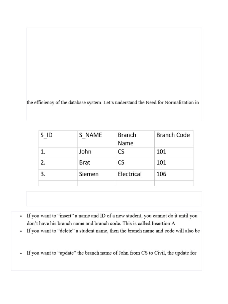 Normalization and Normal Forms in DBMS | PDF | Databases | Computer Data