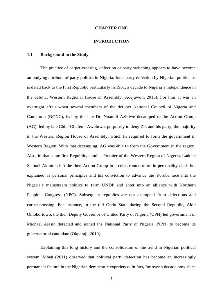 Party defection | PDF | Political Parties | Nigeria