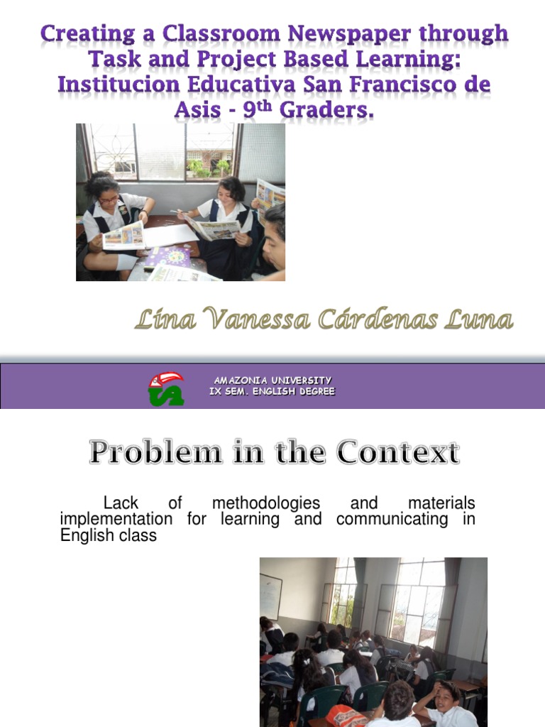 Creating A Classroom Newspaper Through Task and Project Language ...