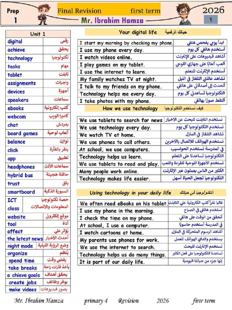 Prep (1) Paragraph + Vocab | PDF
