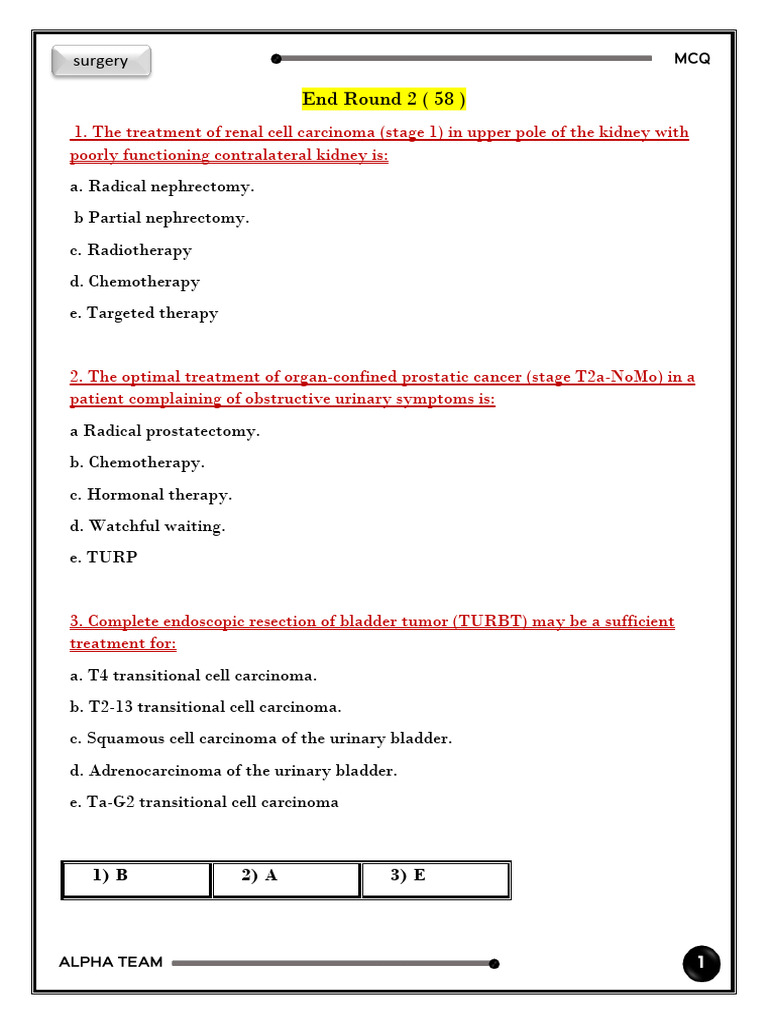 Surgery End Round 2 (58) | PDF | Kidney | Urology