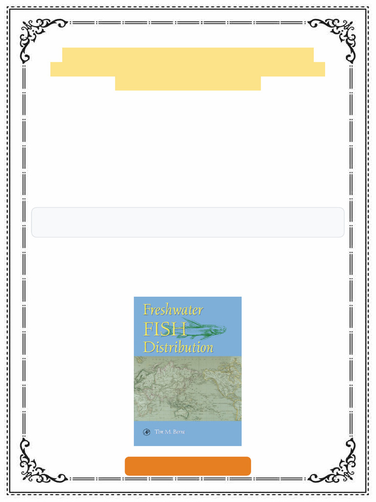 Freshwater Fish Distribution illustrated edition Tim M. Berra ebook ...
