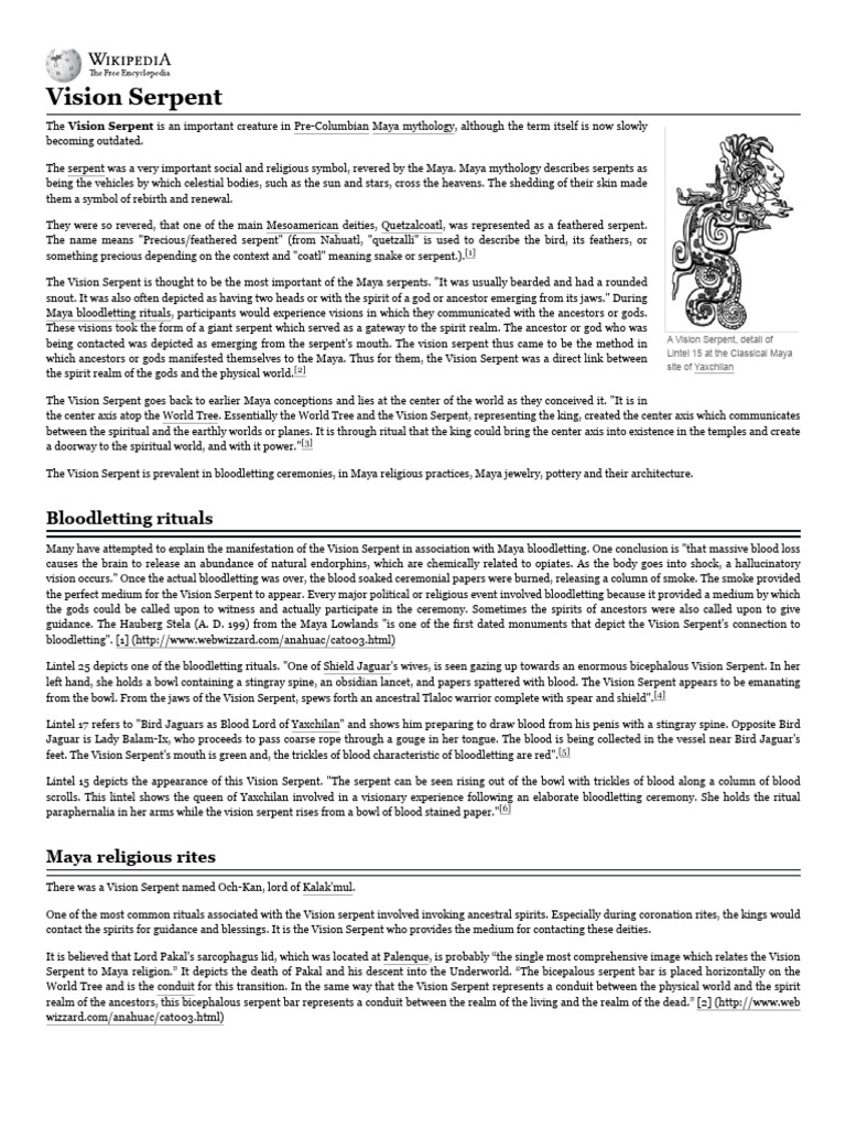 Vision Serpent - Wikipedia | PDF | Maya Peoples | Maya Civilization