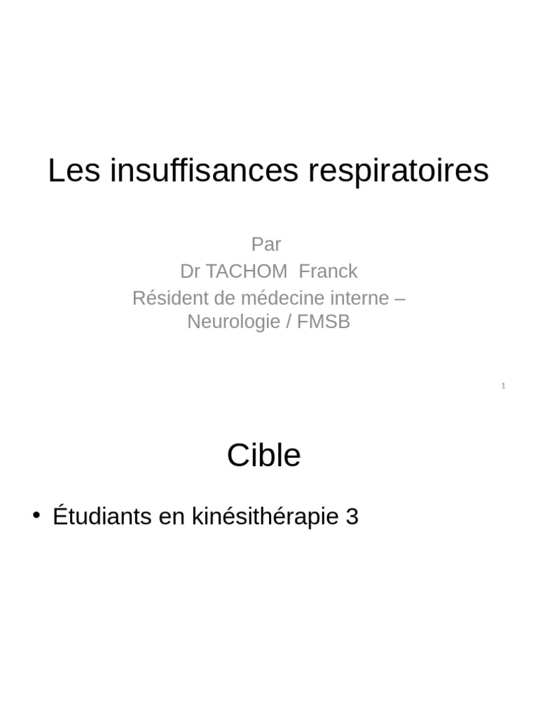 Insuffisance et détresse respiratoire | PDF | Maladies et troubles ...