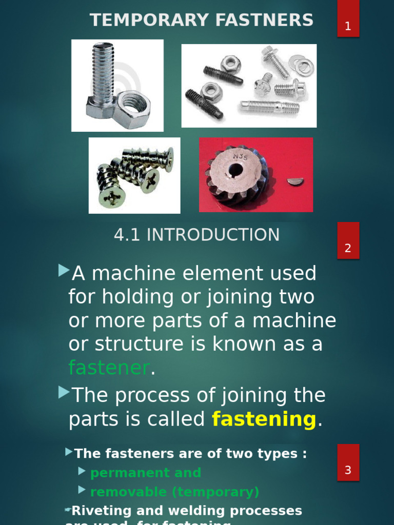 Temporary Fastners | PDF | Screw | Nut (Hardware)