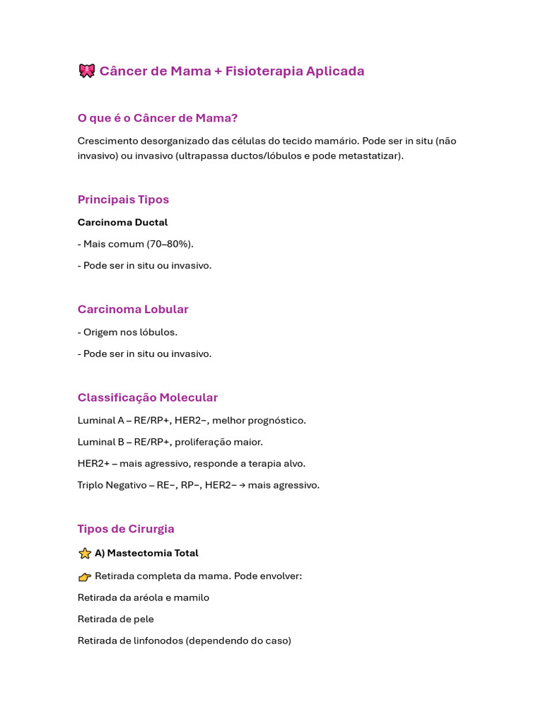 câncer de mama | PDF | Câncer de mama | Câncer