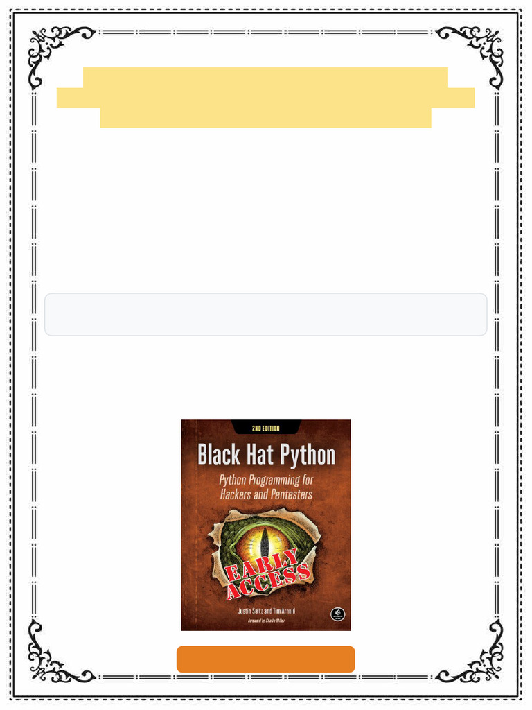 Black Hat Python: Python Programming for Hackers and Pentesters 2nd ...