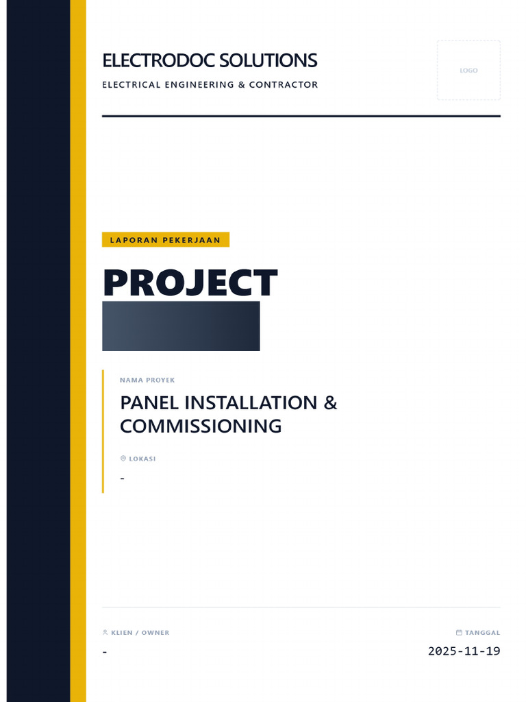 Laporan - Panel Installation & Commissioning | PDF