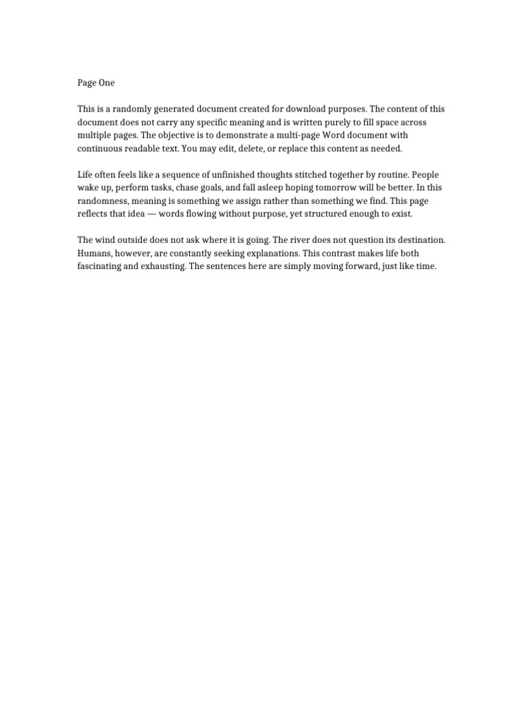 Random Document for Download Use | PDF | Document