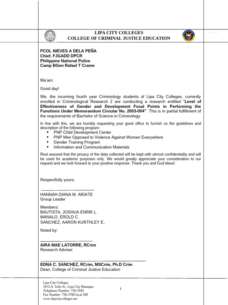 Data Request PNP | PDF