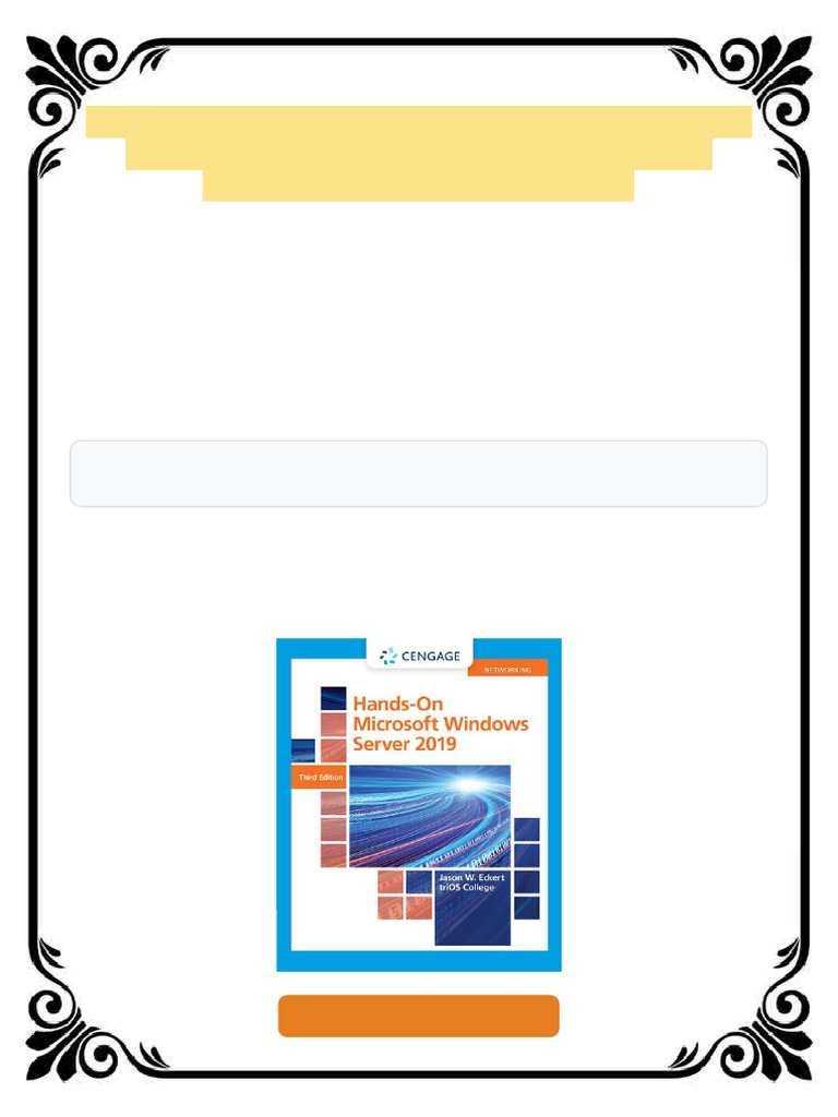 Hands-On Microsoft Windows Server 2019 (MindTap Course List) 3rd ...