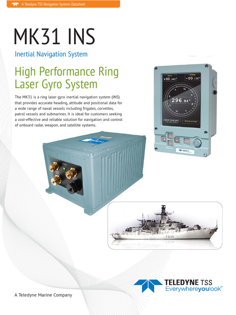 Tss Mk31 Ins | PDF | Inertial Navigation System | Navigation