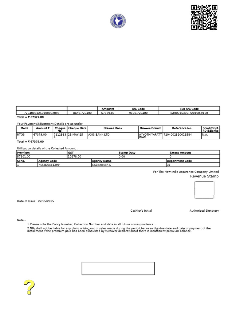 CV Collectionreceipt 29028640 | PDF | Taxation | Government Finances