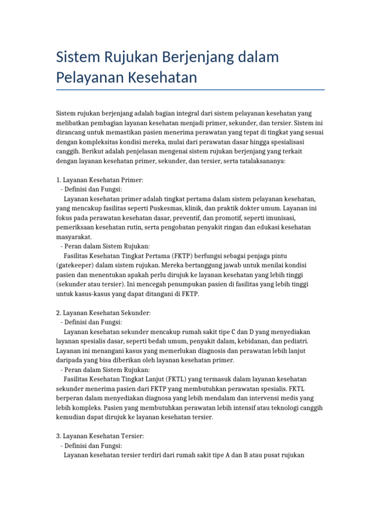 Sistem_Rujukan_Berjenjang | PDF