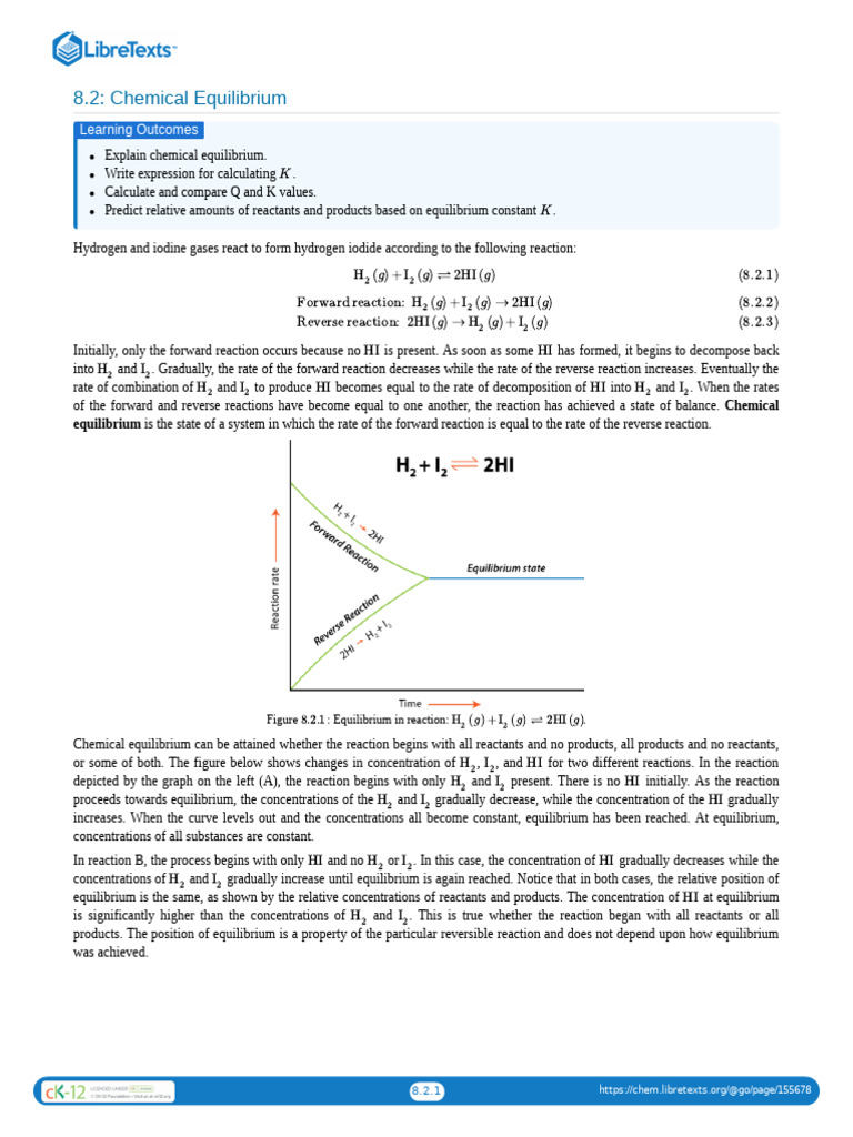 8.02 Chemical Equilibrium | PDF | Chemical Equilibrium | Reaction Rate