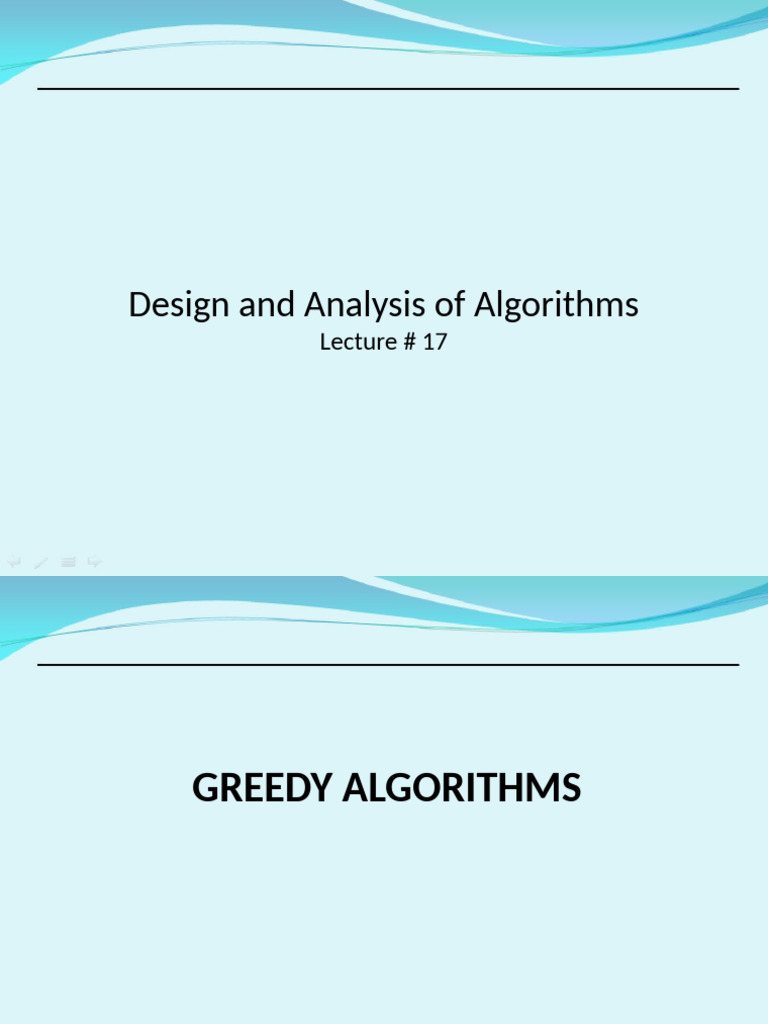 DAA CE207 SE(CE) Div a B Lec 18 Greedy Algorithms Fractional Knapsack and Job Sequencing | PDF ...