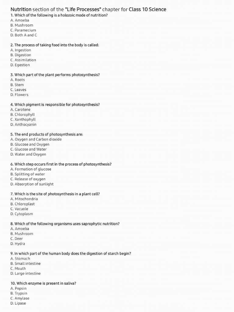 MCQ ' Nutrition - 250527 - 201038 | PDF