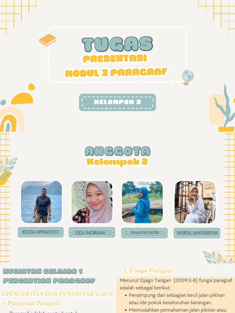 PRESENTASI MODUL 3 berjudul "PARAGRAF" dari Kelompok 2 mahasiswa UT | PDF