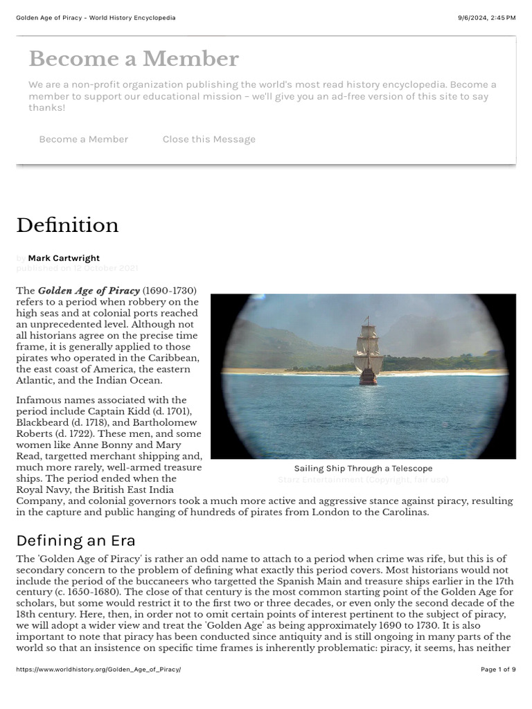Golden Age of Piracy - World History Encyclopedia | PDF | Piracy ...