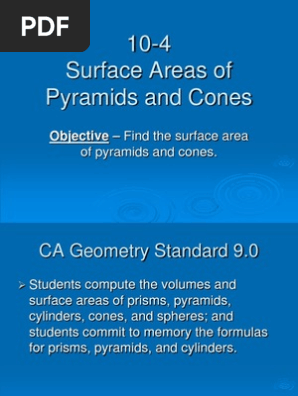 113 Surface Areas Of Pyramids And Conespdf