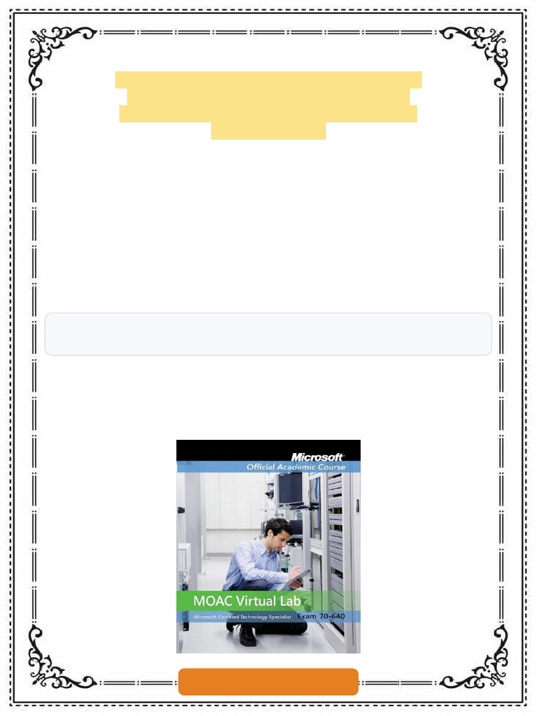 Windows Server 2008 Active Directory Configuration Exam 70 640 Microsoft Official Academic ...