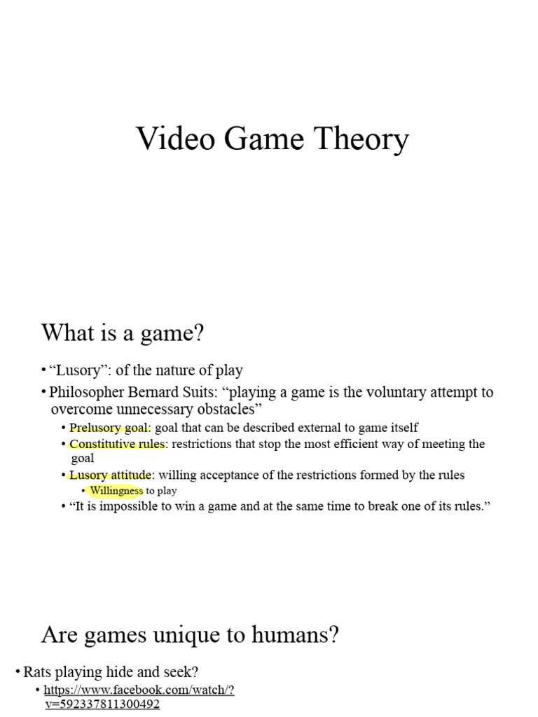 1.3 Video Game Theory | PDF | Human–Computer Interaction | Cognitive ...