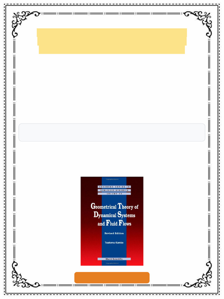 Geometrical Theory of Dynamical Systems and Fluid Flows 1st Edition ...