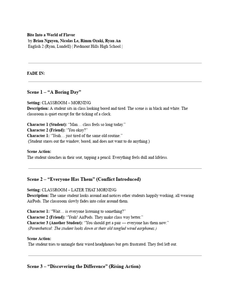 Script Template | PDF