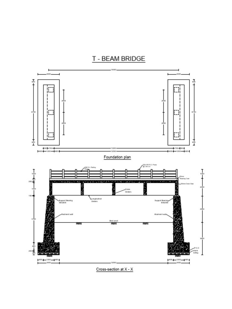 Bridge T-beam-2 | PDF | Structural Engineering | Building Engineering