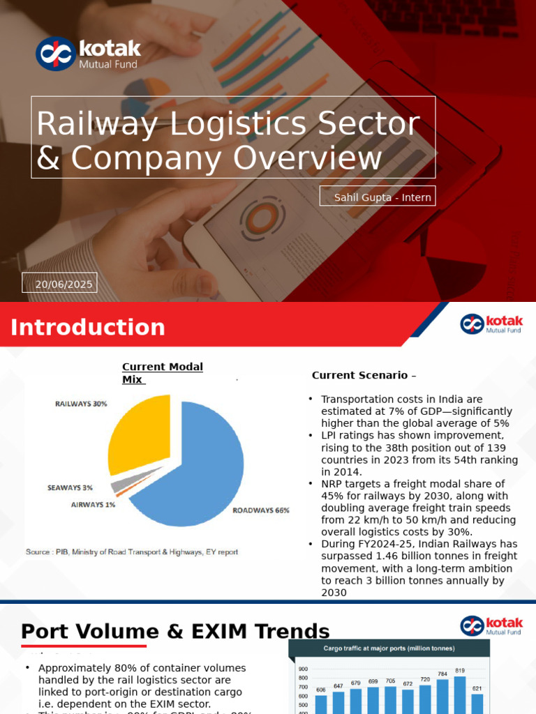 Indian Railway Logistics Overview 2025 | PDF | Cargo | Rail Transport