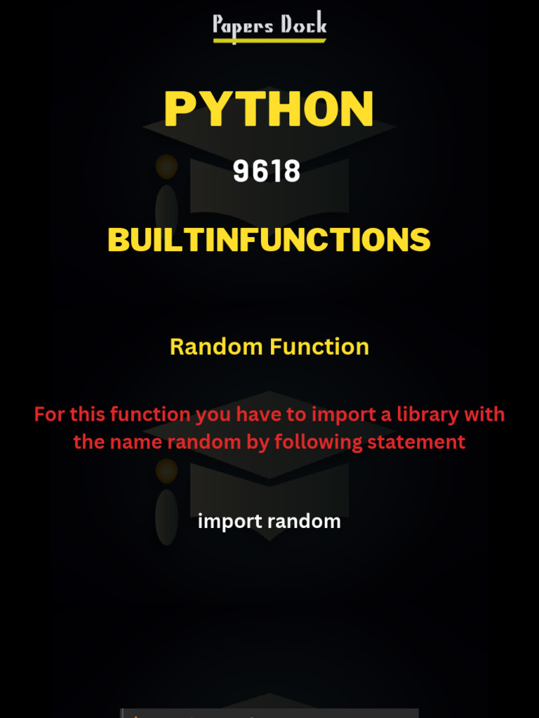 Built in Function | PDF