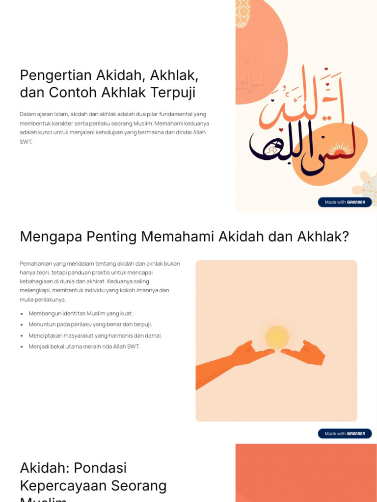 Pengertian Akidah Akhlak Dan Contoh Akhlak Terpuji | PDF