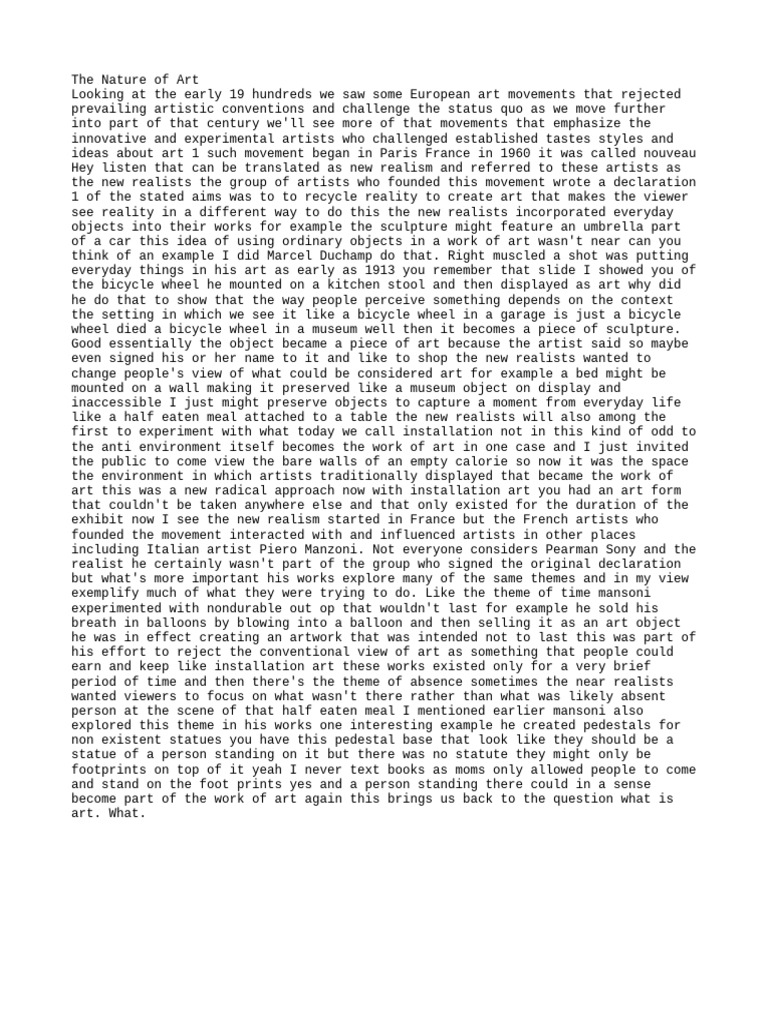 Exploring New Realism in Art | PDF | Realism (Arts) | Installation Art