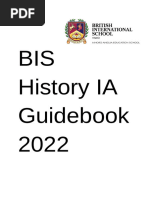 IB History Internal Assessment Guide | PDF | Evaluation | Critical Thinking