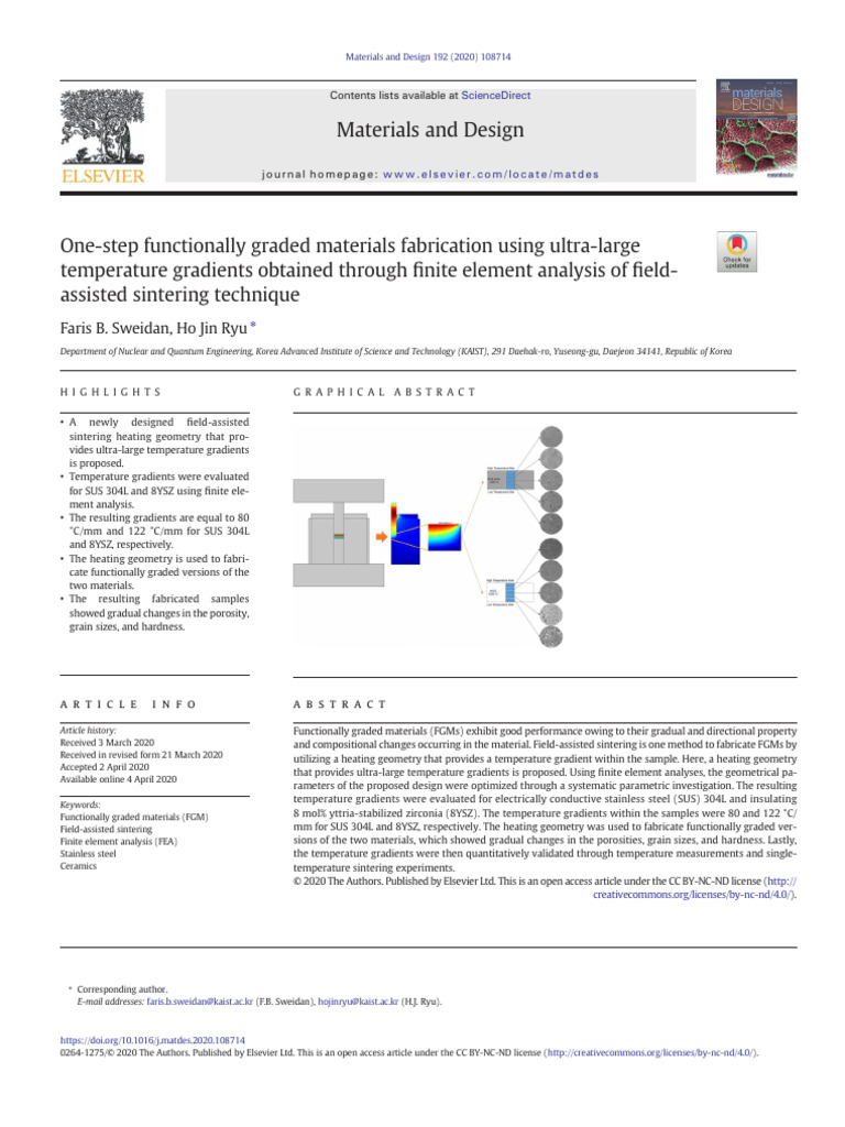 One-step Functionally Graded Materials Fabrication Using Ultra-large ...