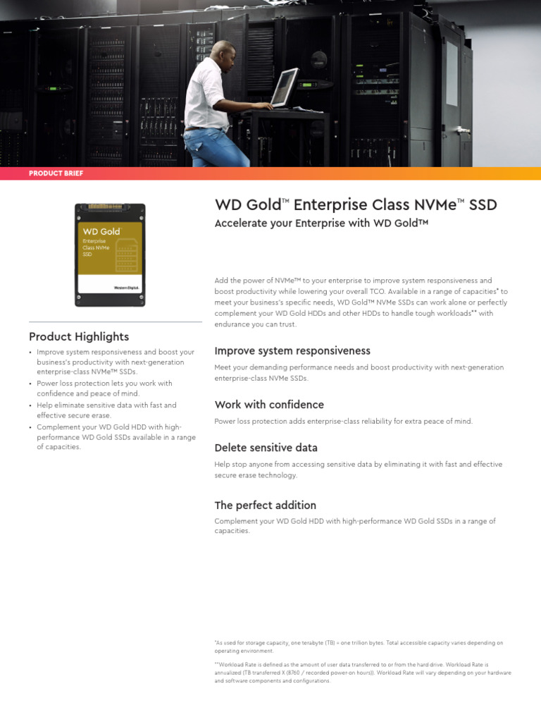 product-brief-wd-gold-enterprise-class-nvme-ssd | PDF | Solid State ...