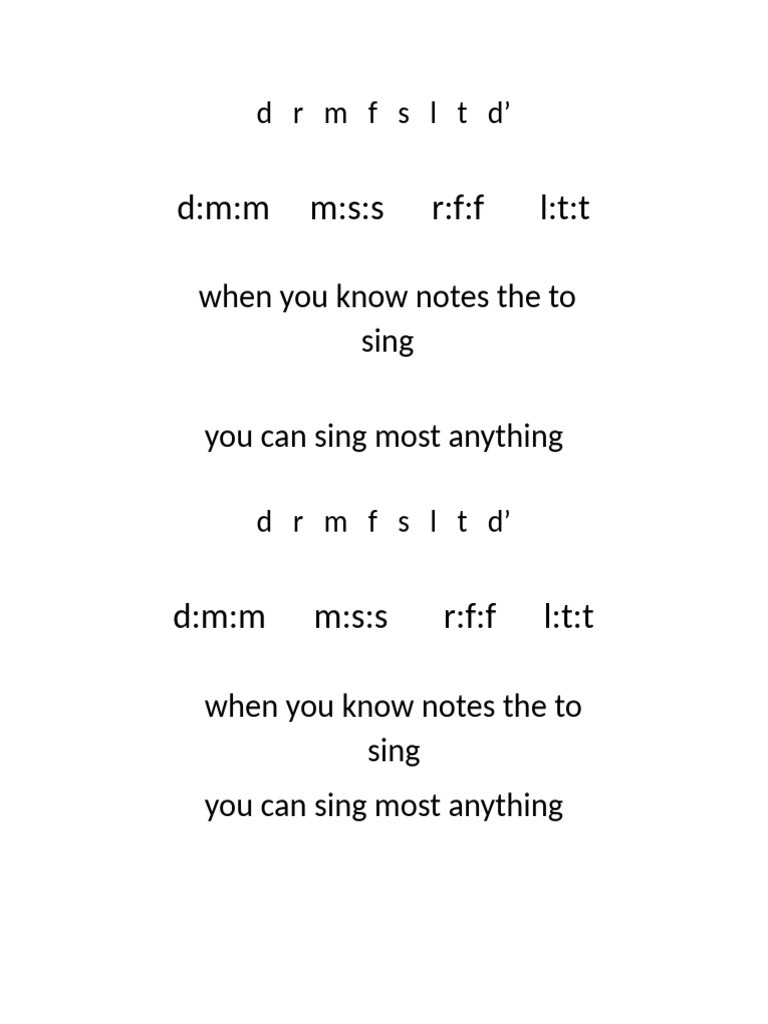 Solfa Voice Notes | PDF