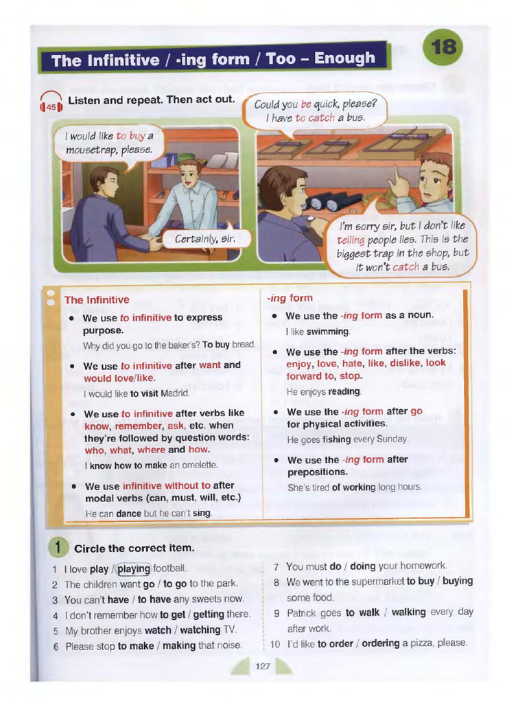 Day 26 - The Infinitive - Ing Verb | PDF