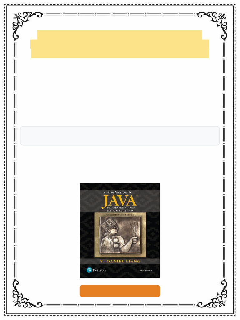 Introduction To Java Programming and Data Structures Comprehensive Version Y Daniel Liang Ebook ...