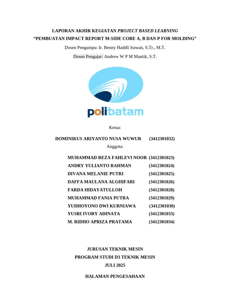 Impact Report M-Side Core untuk Molding | PDF